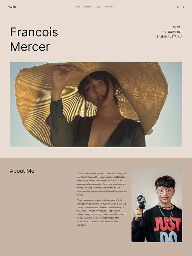 Model Portfolio Templates | Pixpa