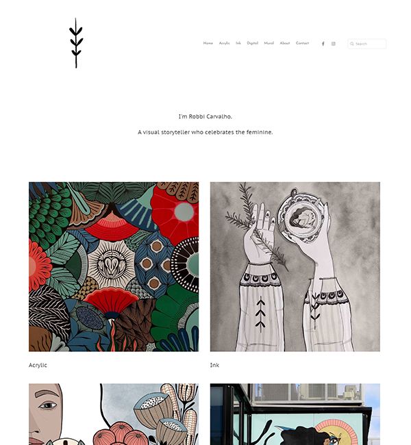 Best Artist Portfolio Website Examples - Pixpa